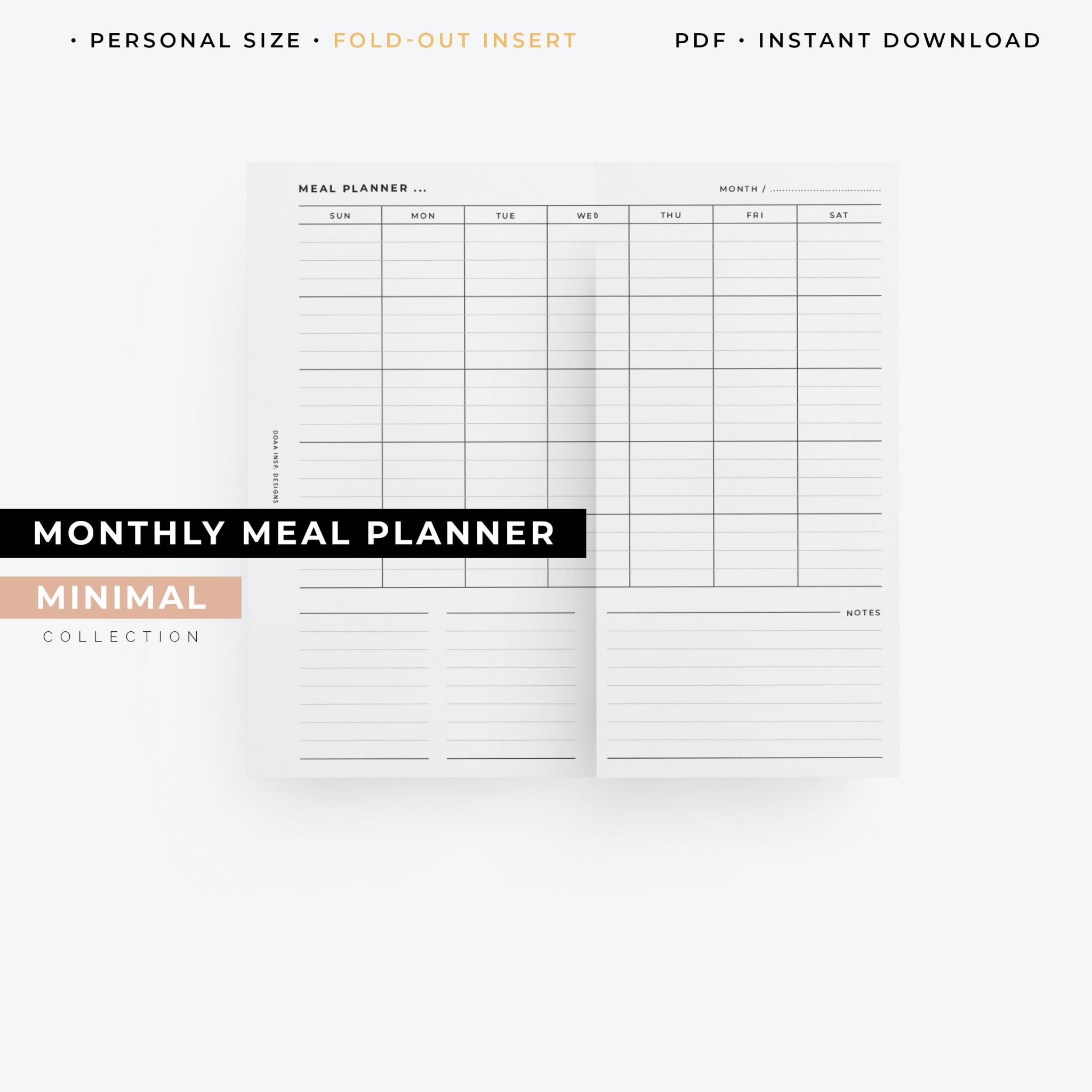 Fold out – Yearly goals – Minimal collection – Doaa inspiring Designs