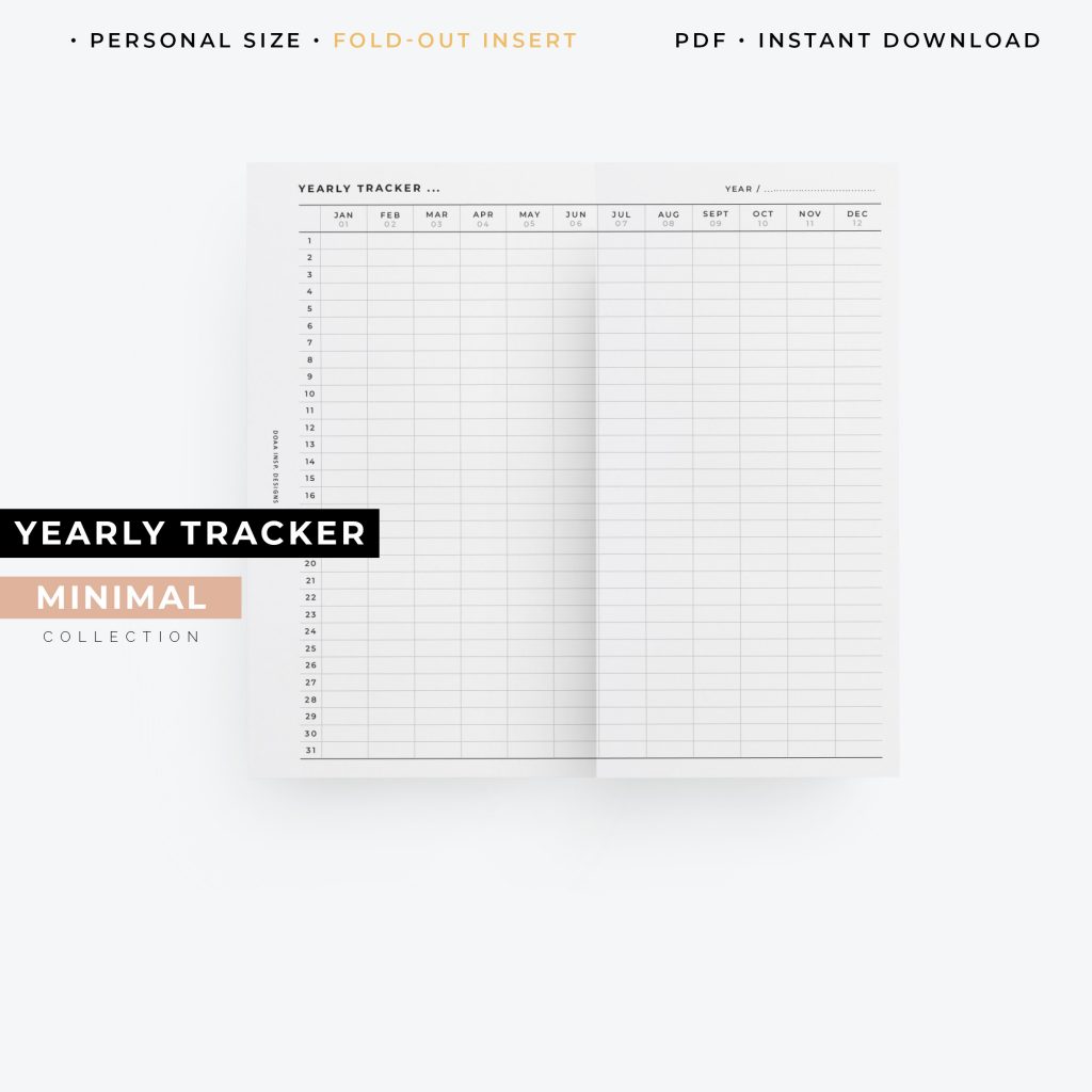 Fold out – Yearly goals – Minimal collection – Doaa inspiring Designs