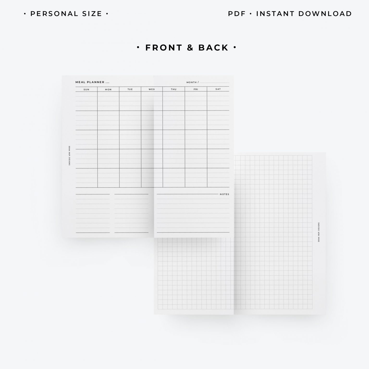 Fold out – Yearly goals – Minimal collection – Doaa inspiring Designs