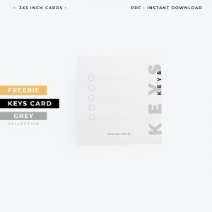 Keys cards – Grey collection – Doaa inspiring Designs