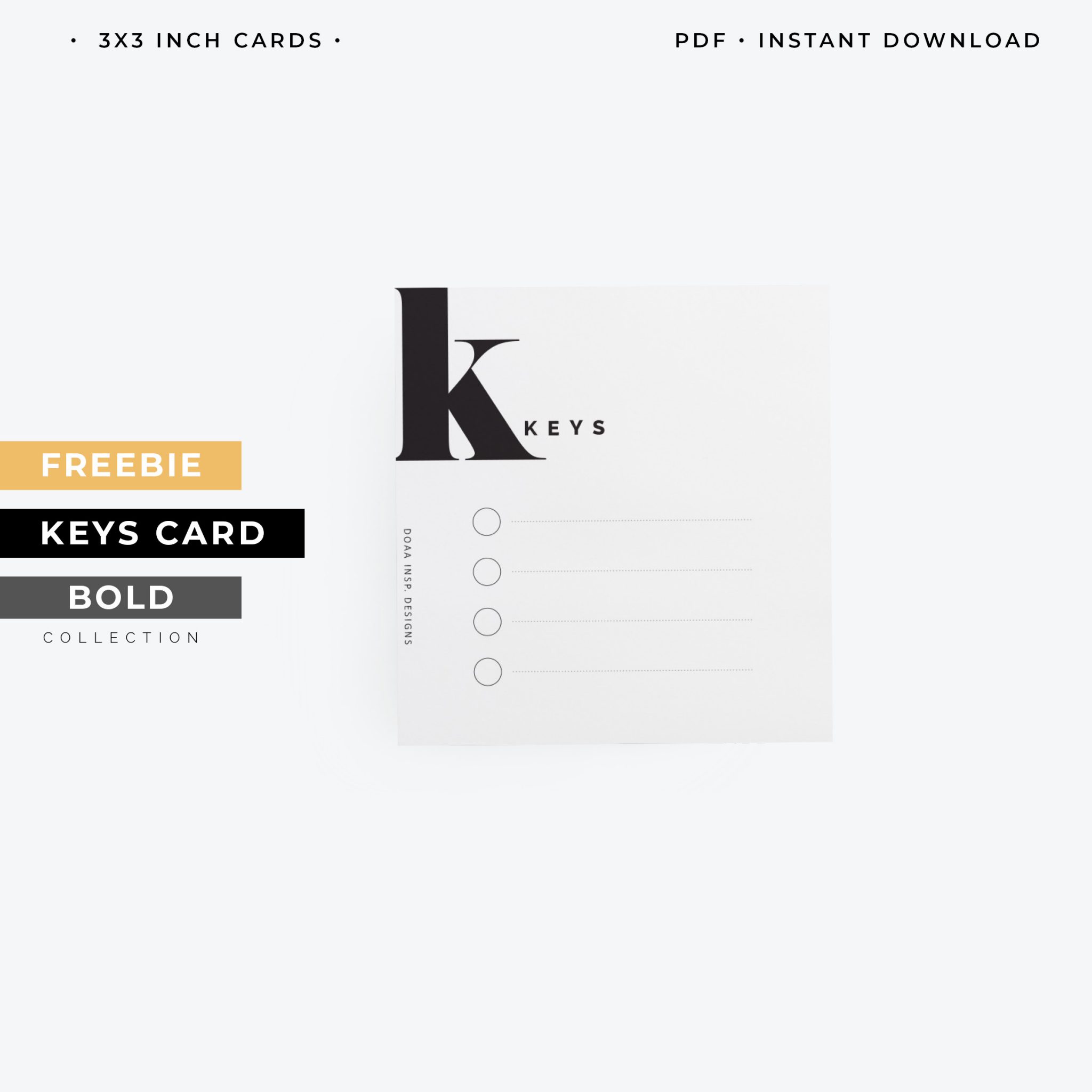 Keys cards – Bold collection – Doaa inspiring Designs