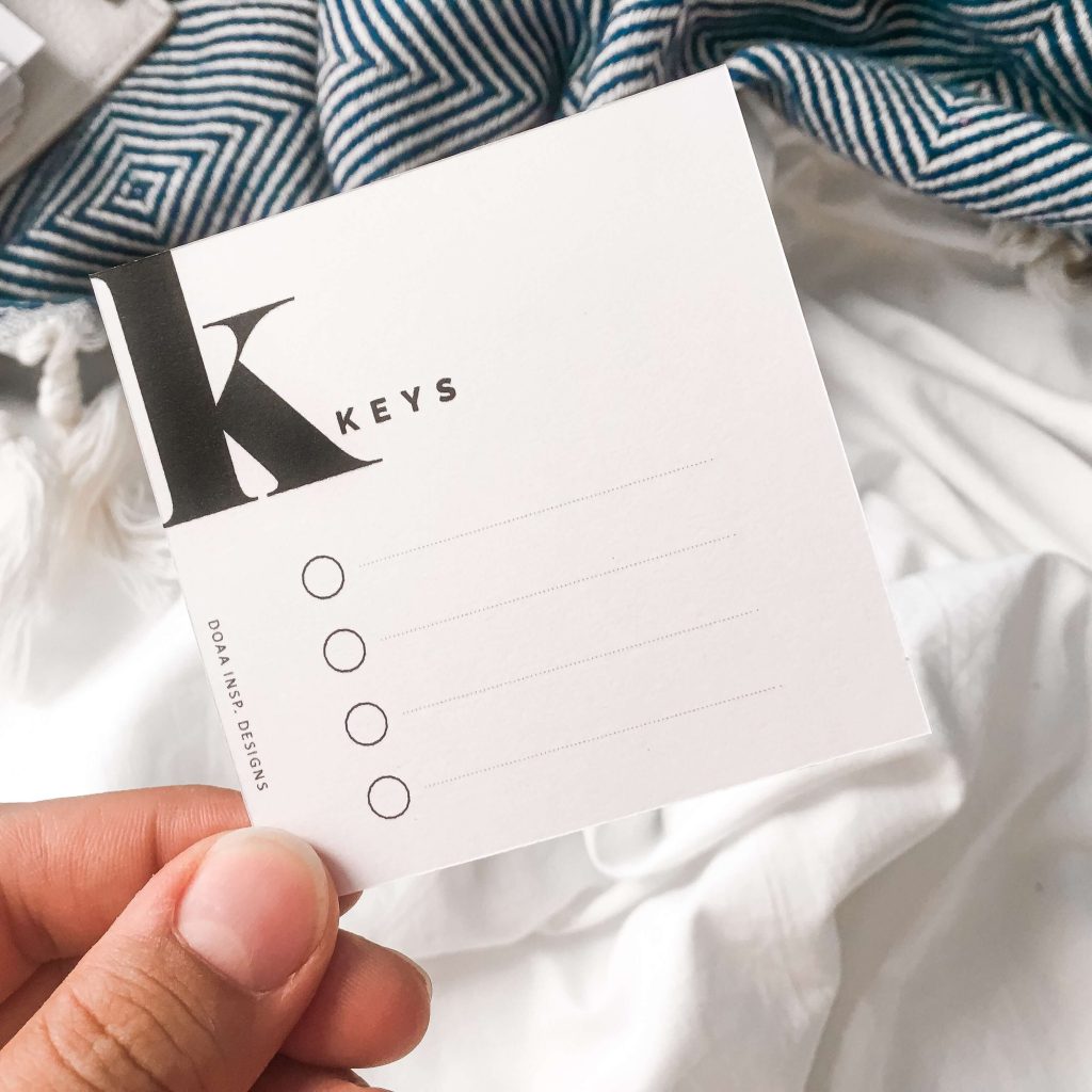 Keys cards – Bold collection – Doaa inspiring Designs