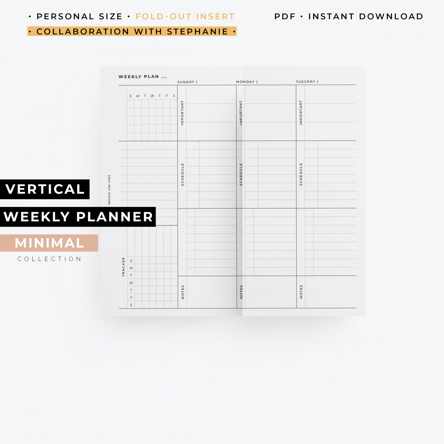 Fold out – Yearly goals – Minimal collection – Doaa inspiring Designs