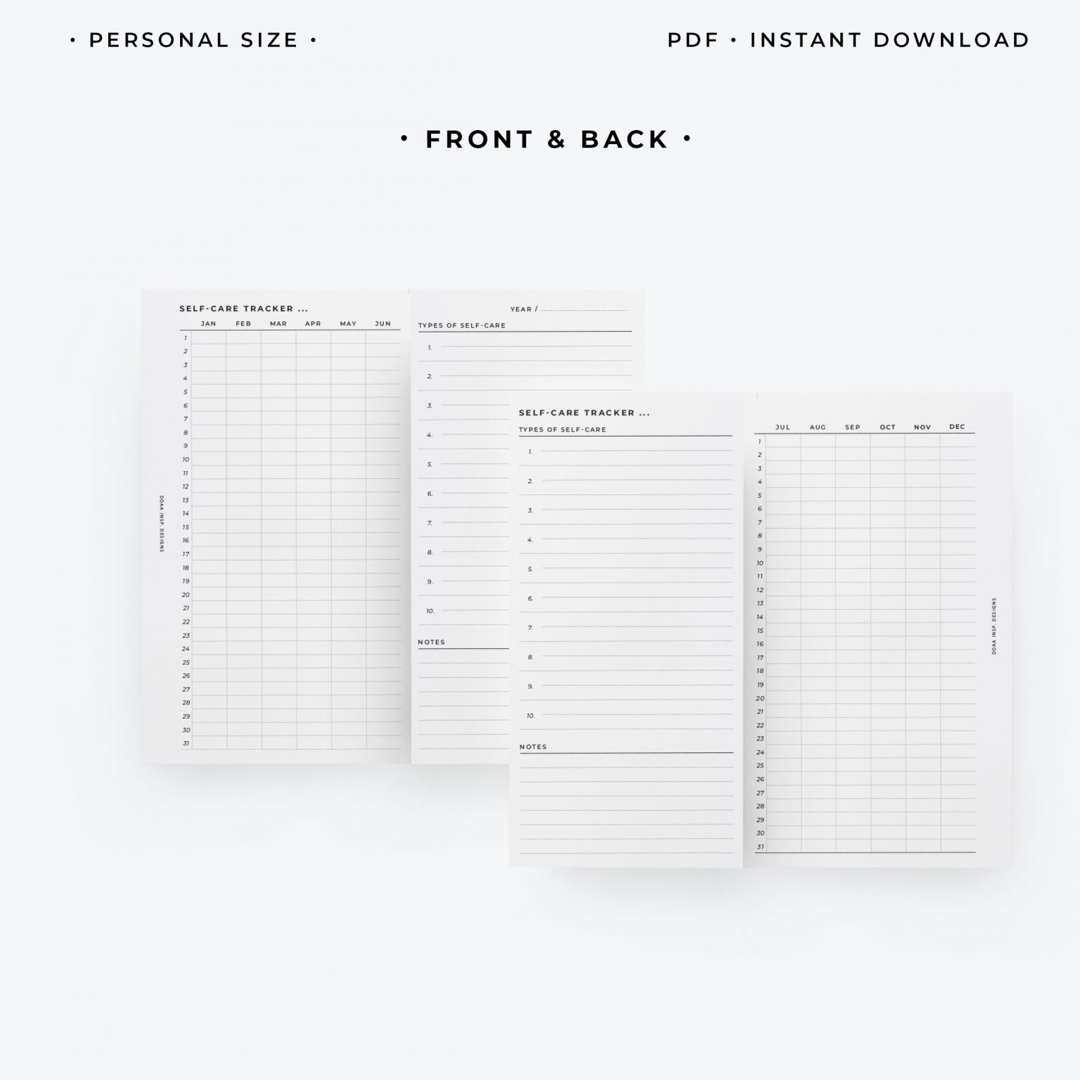 Fold out – Yearly goals – Minimal collection – Doaa inspiring Designs