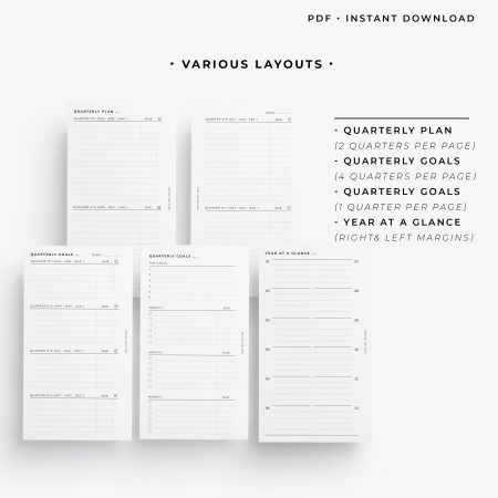 Goal Setting Planner Kit – Minimal collection – Doaa inspiring Designs