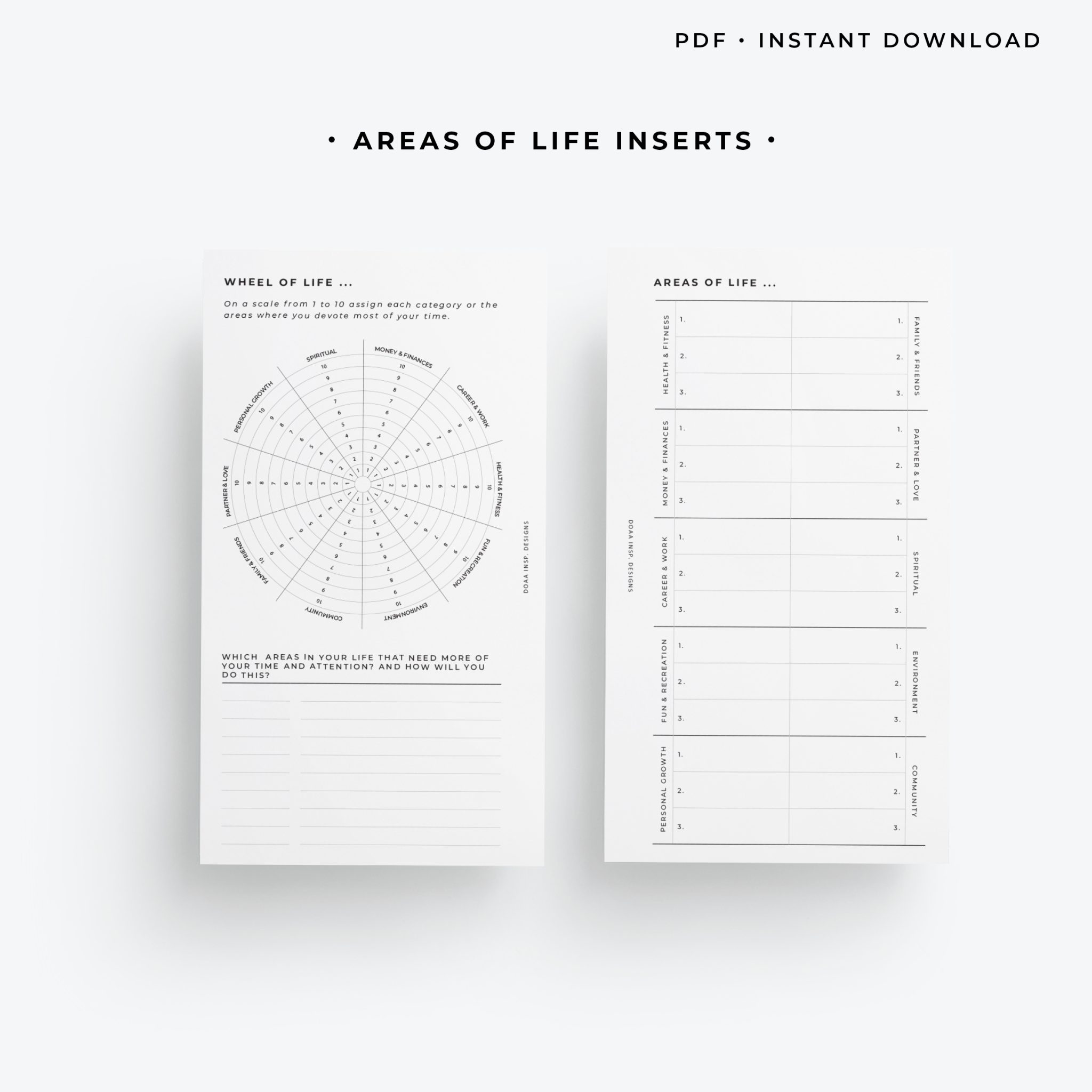 Goal Setting Planner Kit – Minimal collection – Doaa inspiring Designs