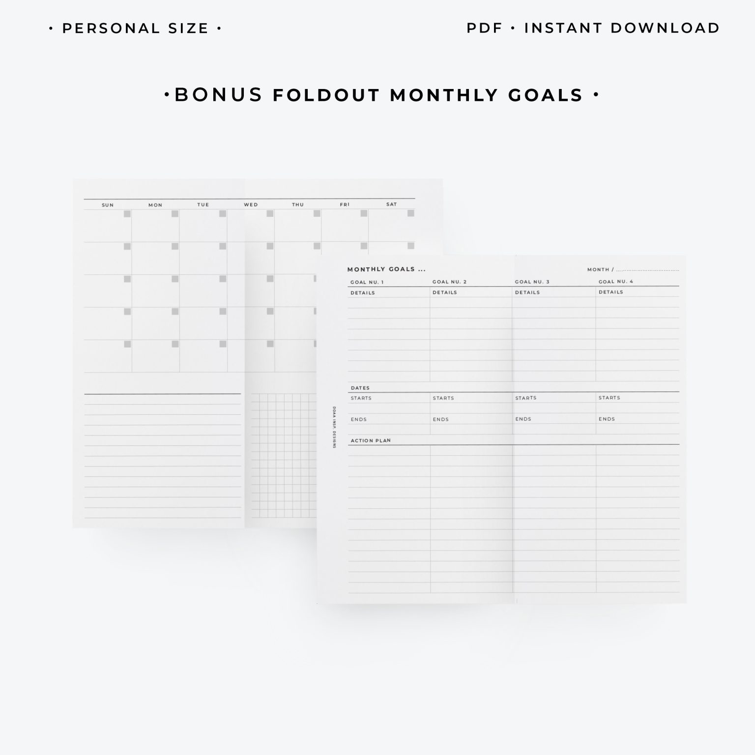 Goal Setting Planner Kit – Minimal collection – Doaa inspiring Designs