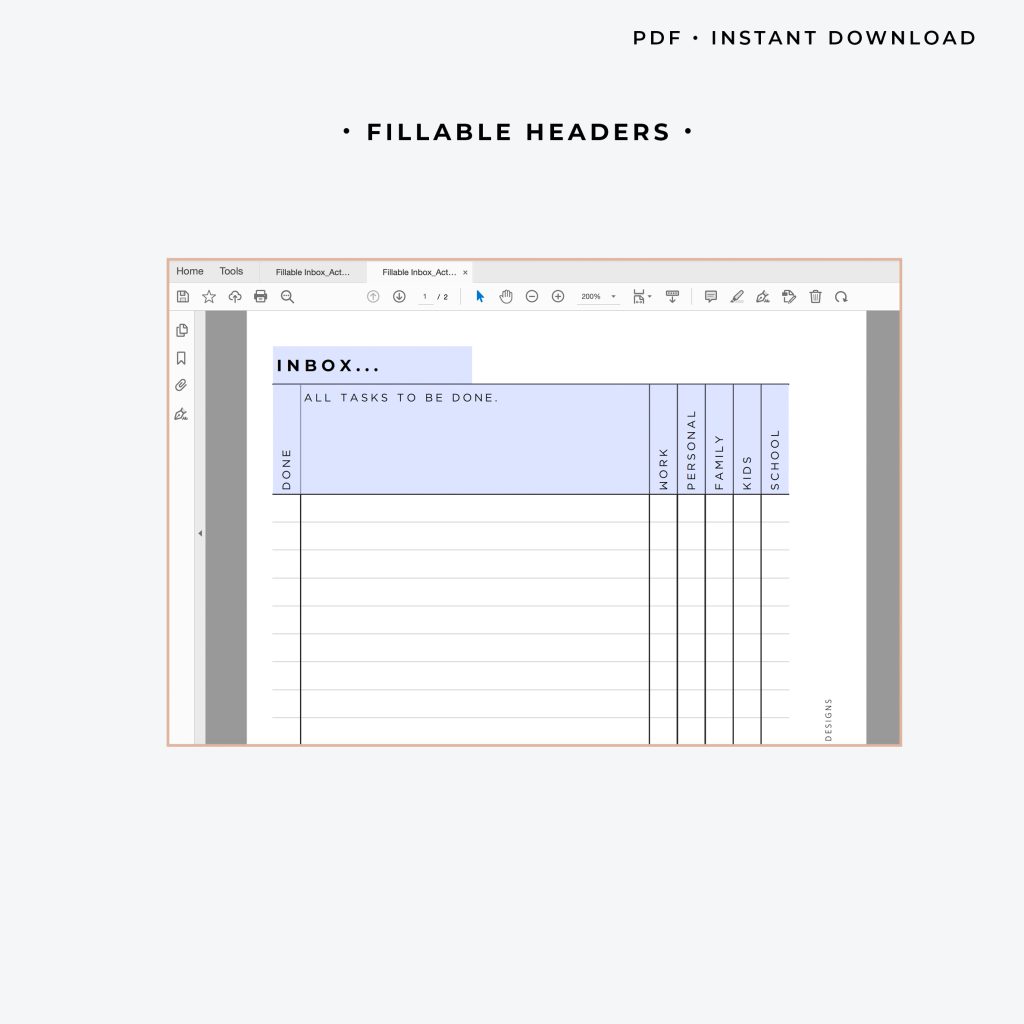Fillable Inbox – Minimal collection – Doaa inspiring Designs