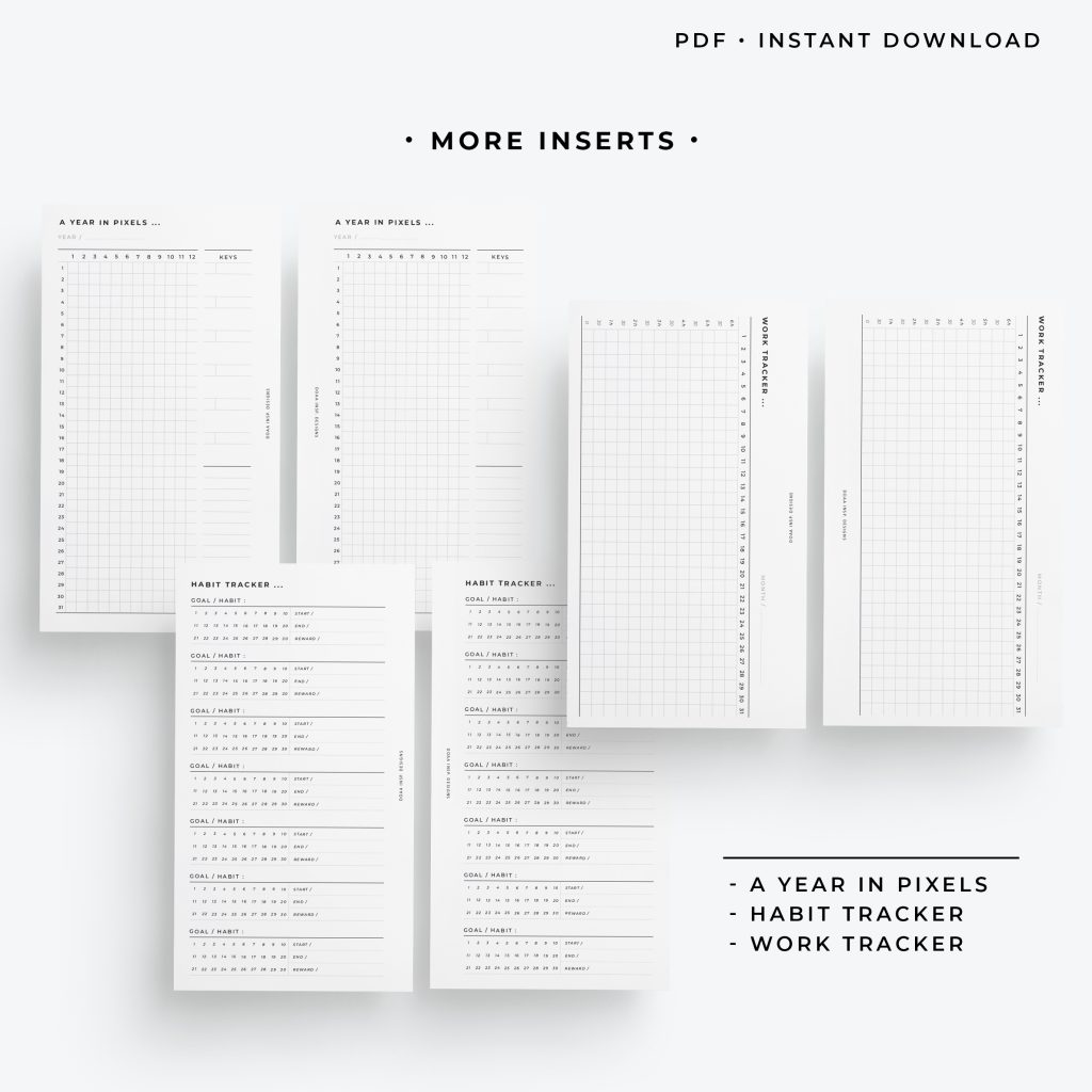 Trackers Bundle- Minimal collection – Doaa inspiring Designs
