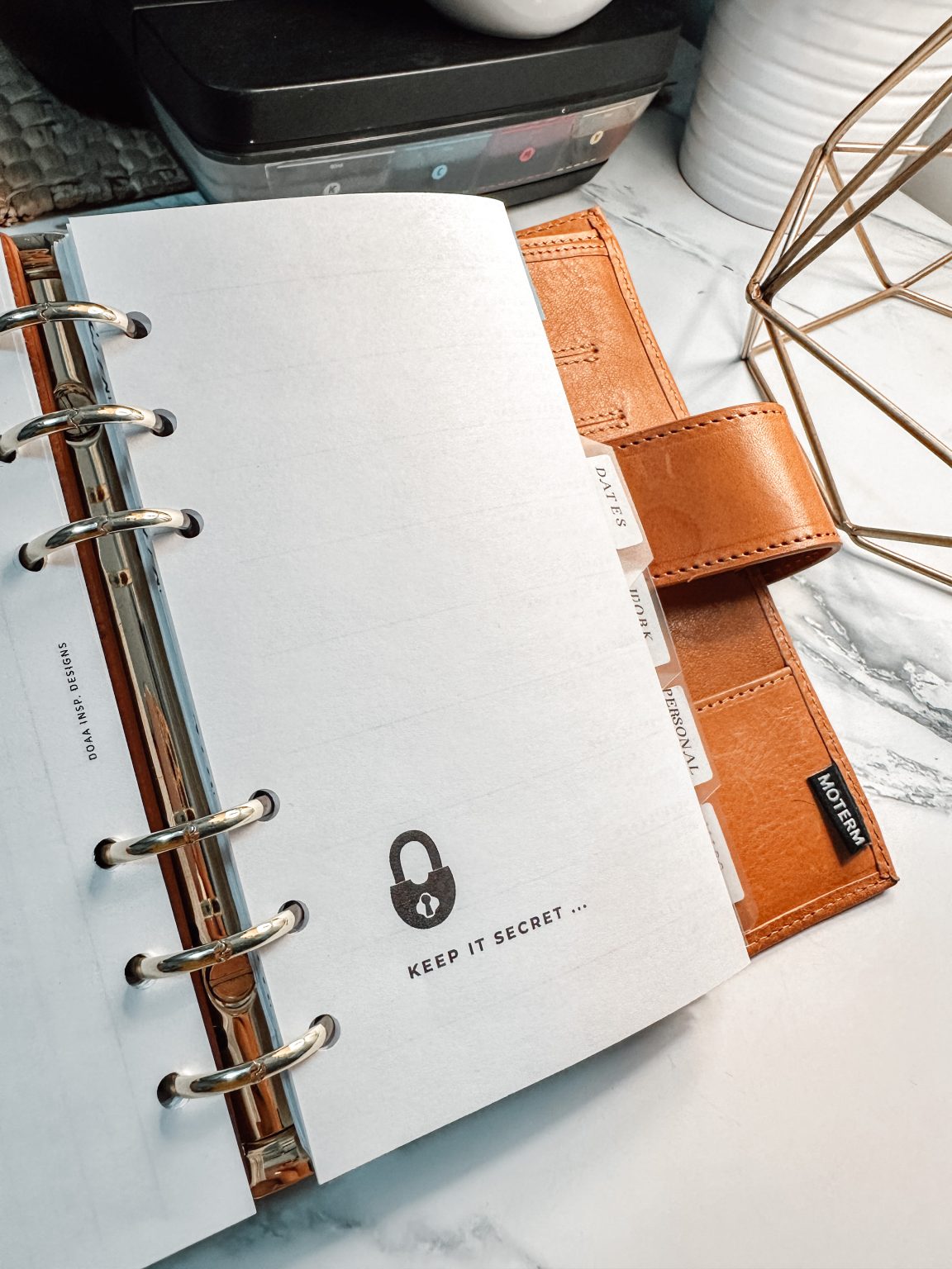 Freebie – Foldout Password Keeper – Closed – Doaa inspiring Designs